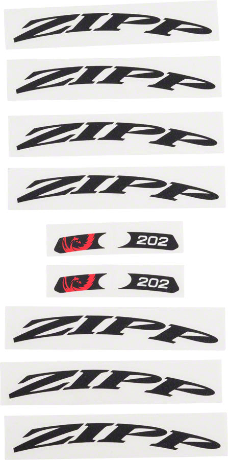 Zipp Decal Set - 202 Matte Black Logo Complete for One Wheel – The Bike ...